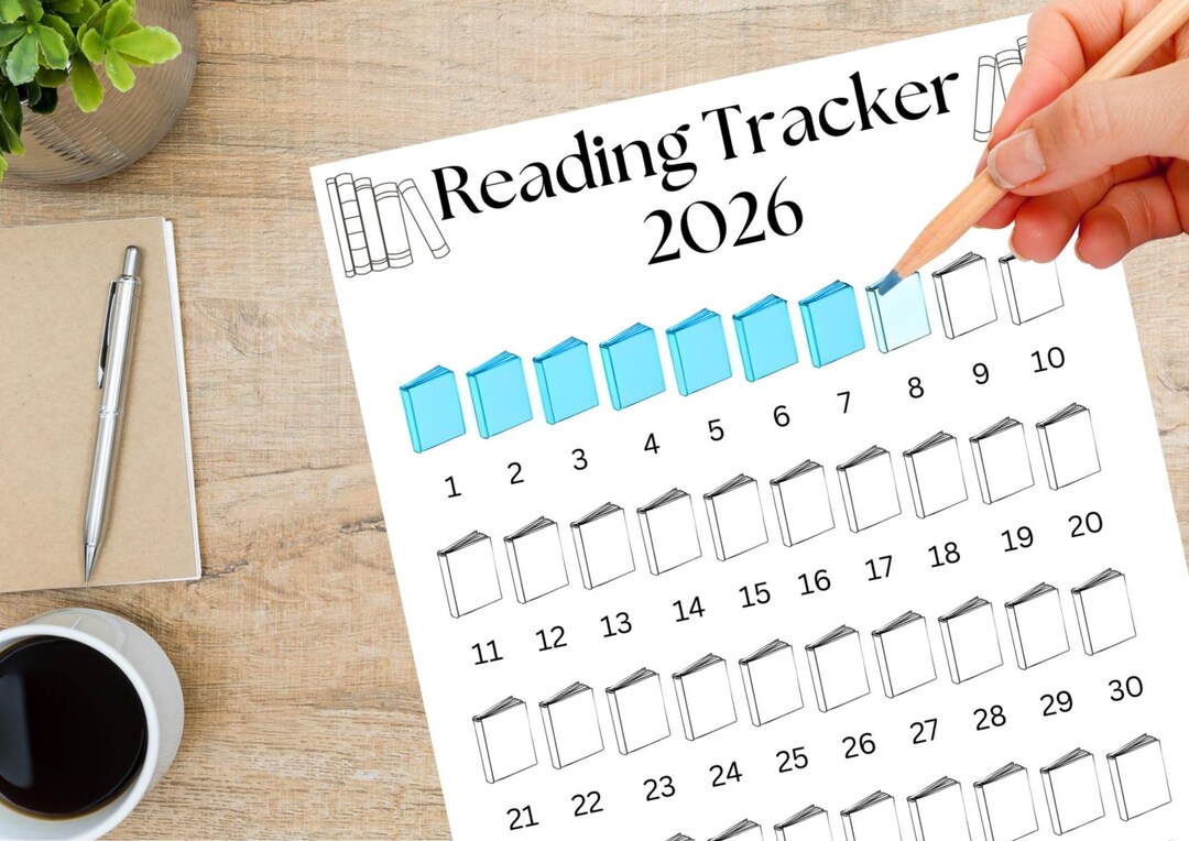 Desafío de lectura imprimible para 2026 y rastreador de lectura ...