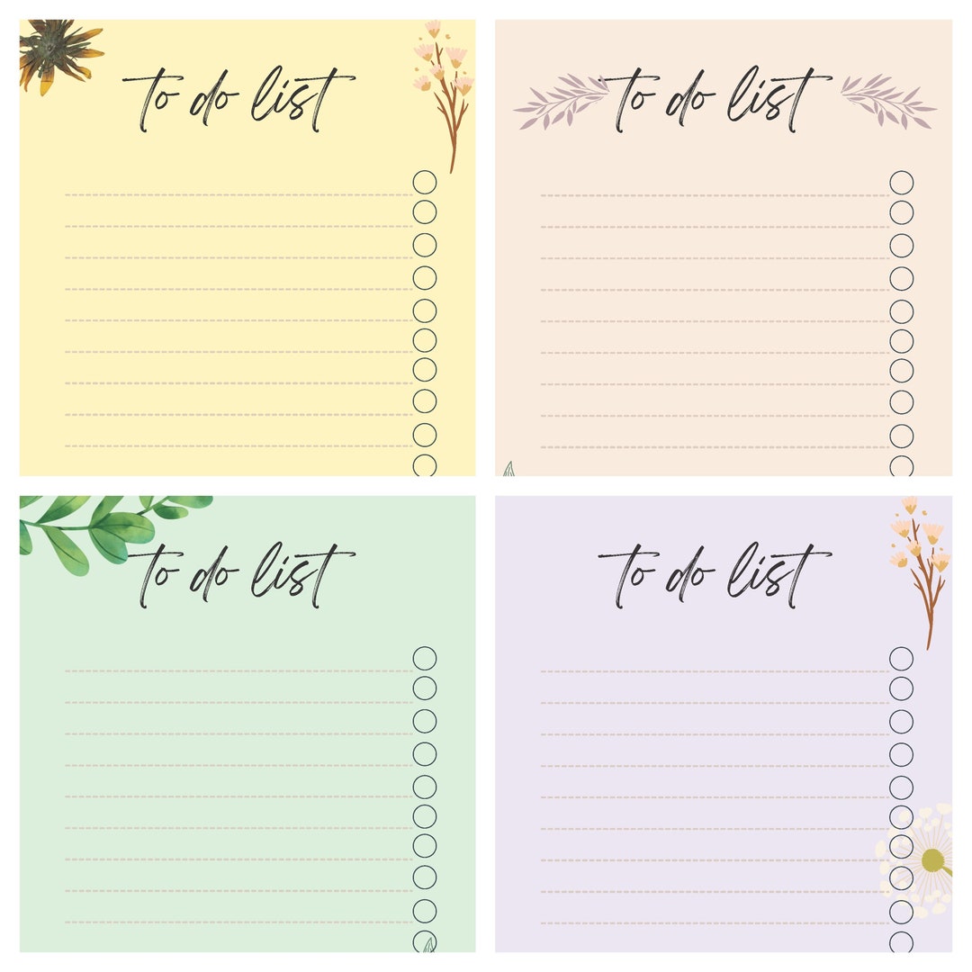 Printable to Do List Pages, Checklist Pages Printable Digital Download ...