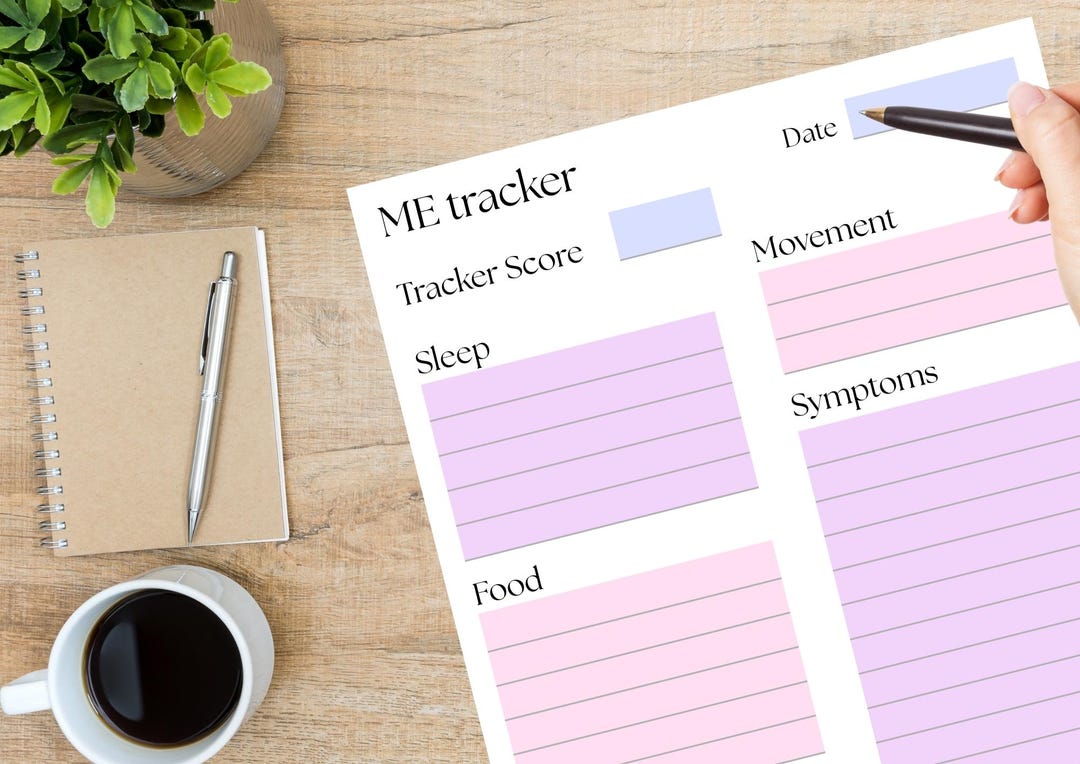 Printable ME Symptom Tracker, Editable Canva Template Energy Management ...
