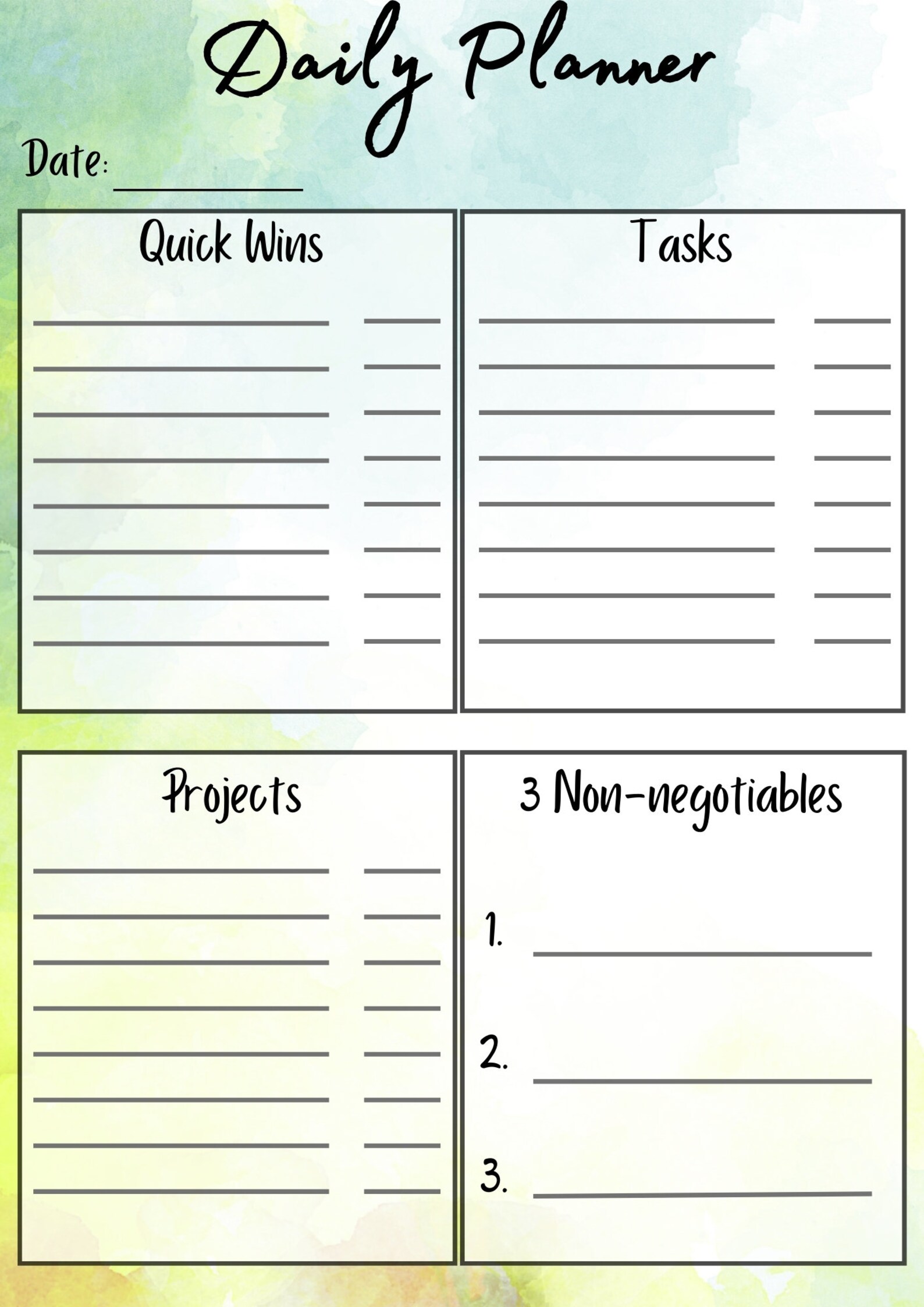 Printable Planner Priority to Do List Page Prioritisation Planner ...