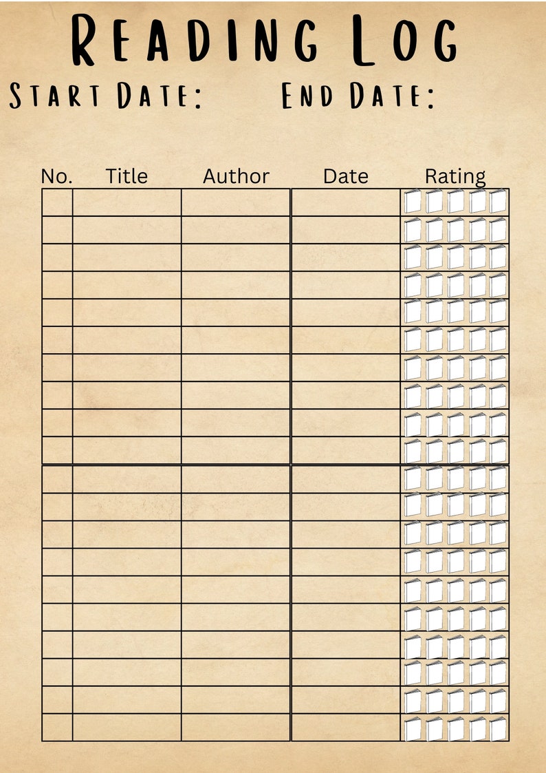 Printable Reading Tracker and Book Challenge, Reading Challenge ...