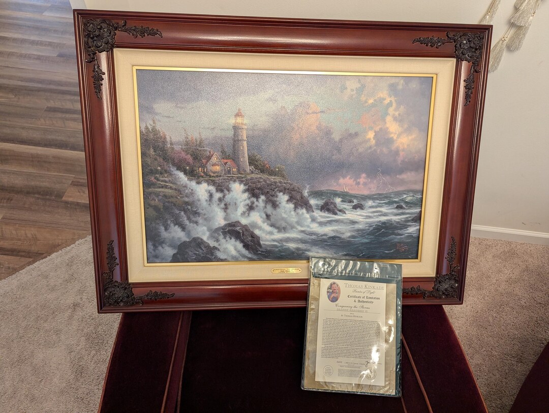 Rare Thomas Kinkade Conquering the Storms Lithograph - Etsy