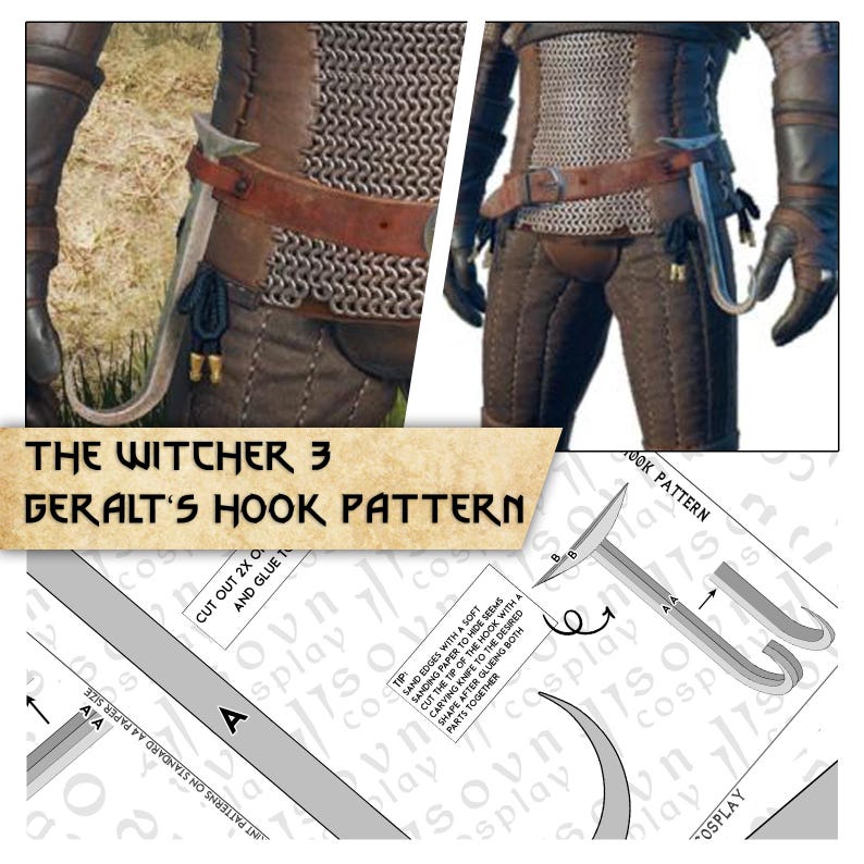 THE WITCHER 3 Geralt of Rivia's Hook Pattern for Cosplay - Etsy