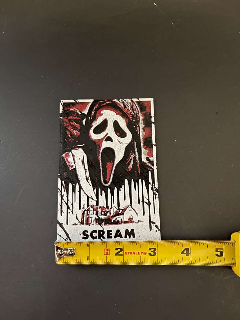 Mini Scream Poster 3D Printed Magnet - Etsy