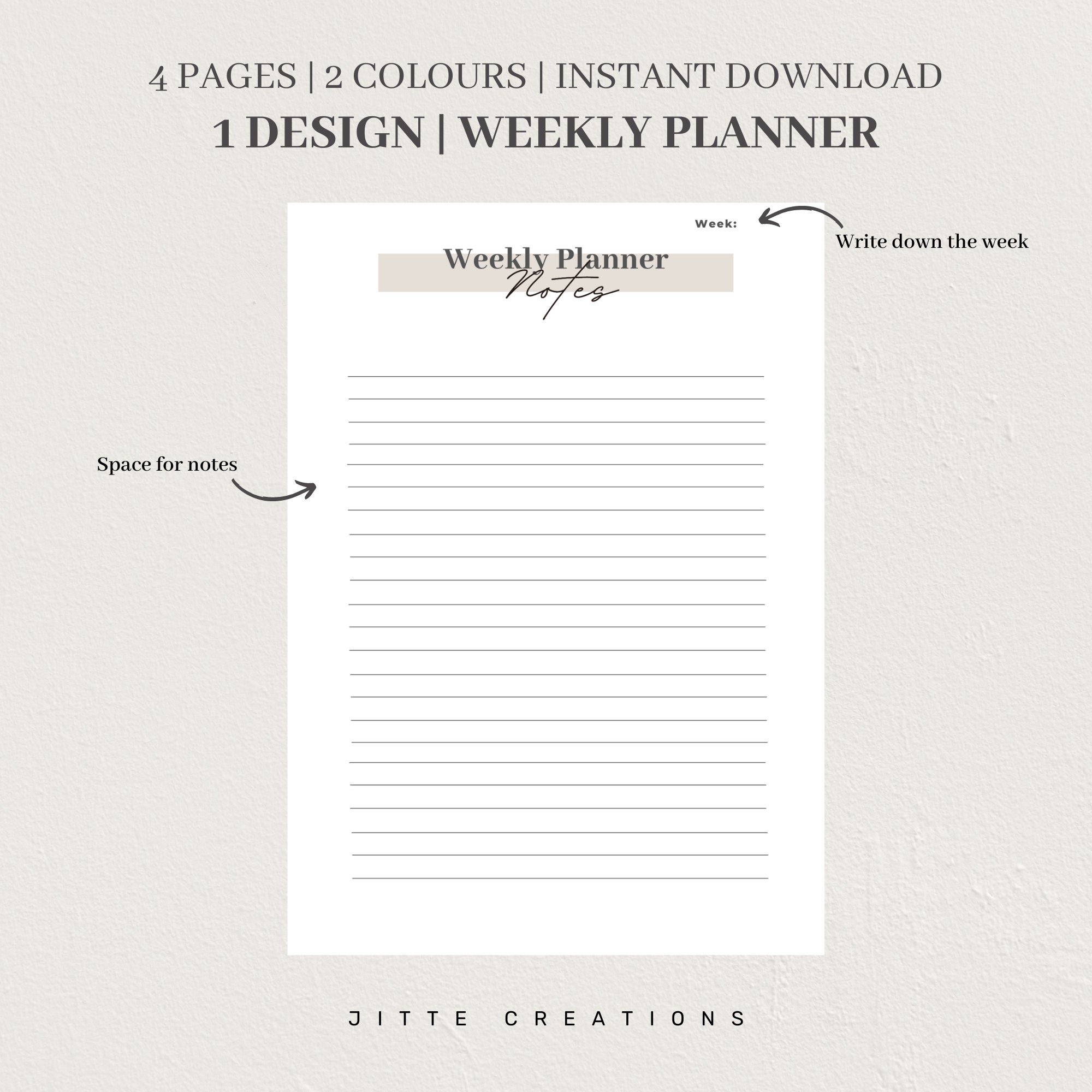 Weekly Planner | Printable and Digital | Life Organizer | Management ...