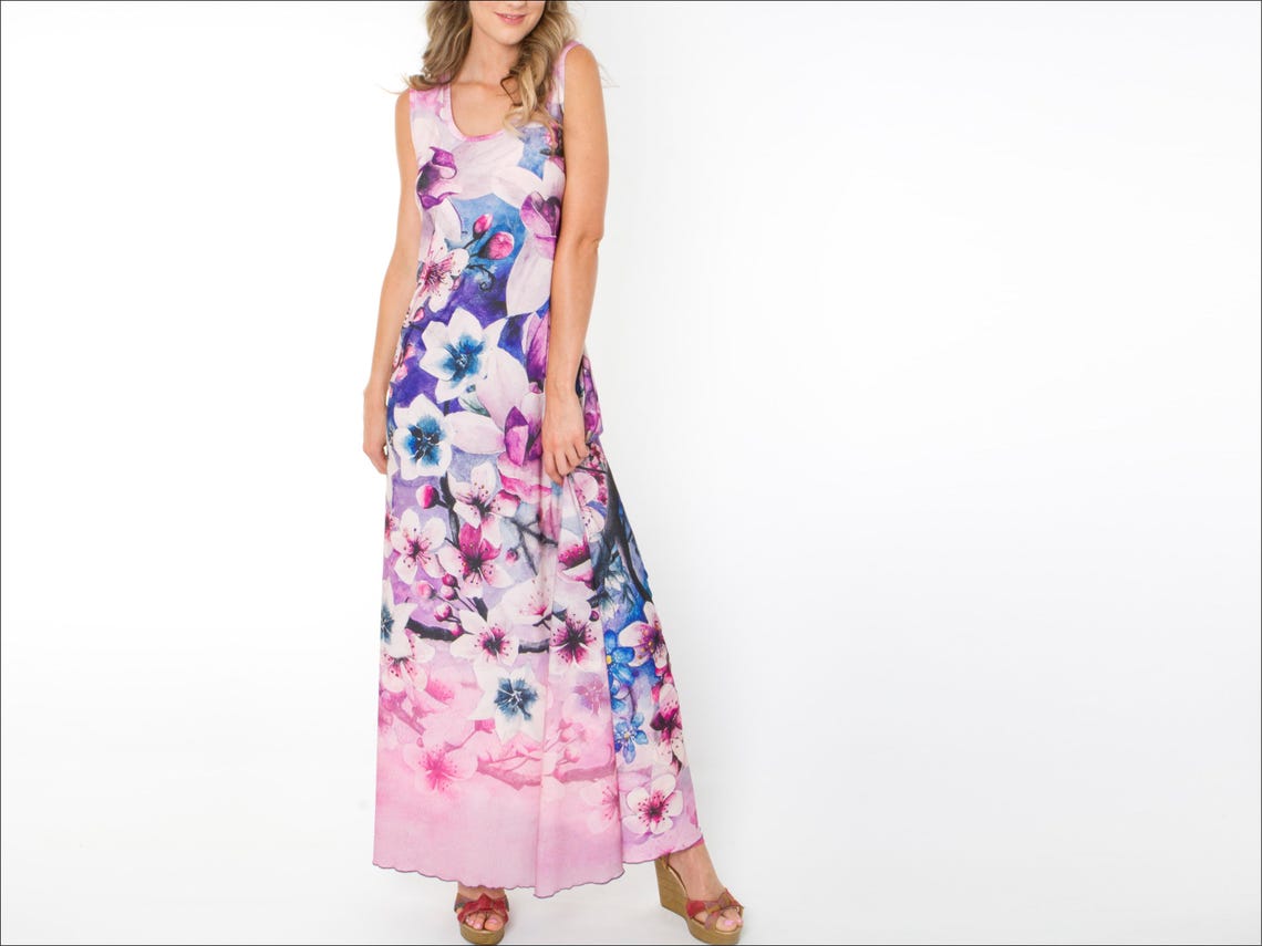 Sleeveless Maxi Dress Sewing Pattern |XS-XXXL| Easy Beginner Sewing ...