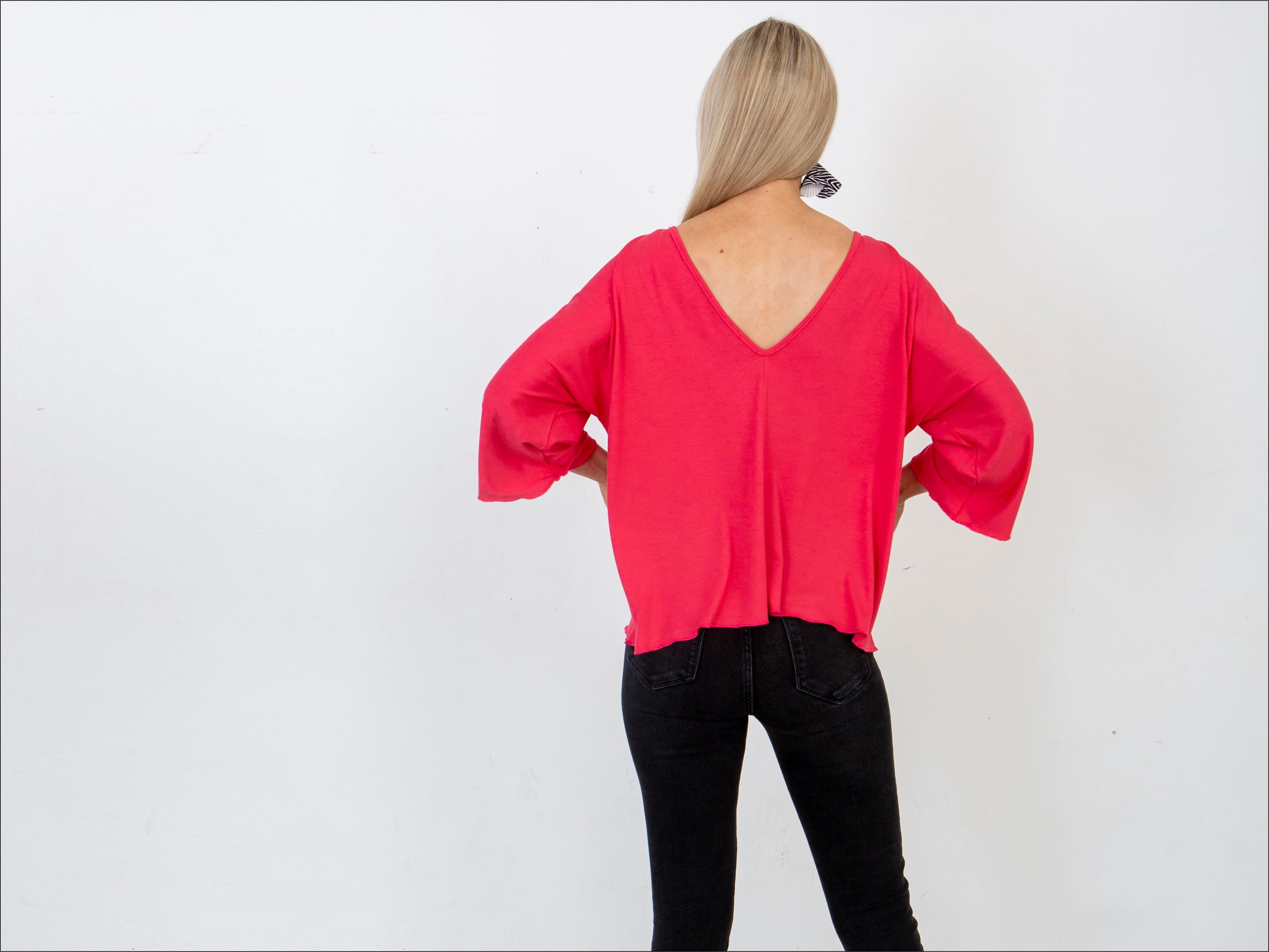 Loose Top Sewing Pattern With Tutorial | FREE SIZE | Easy Beginner ...