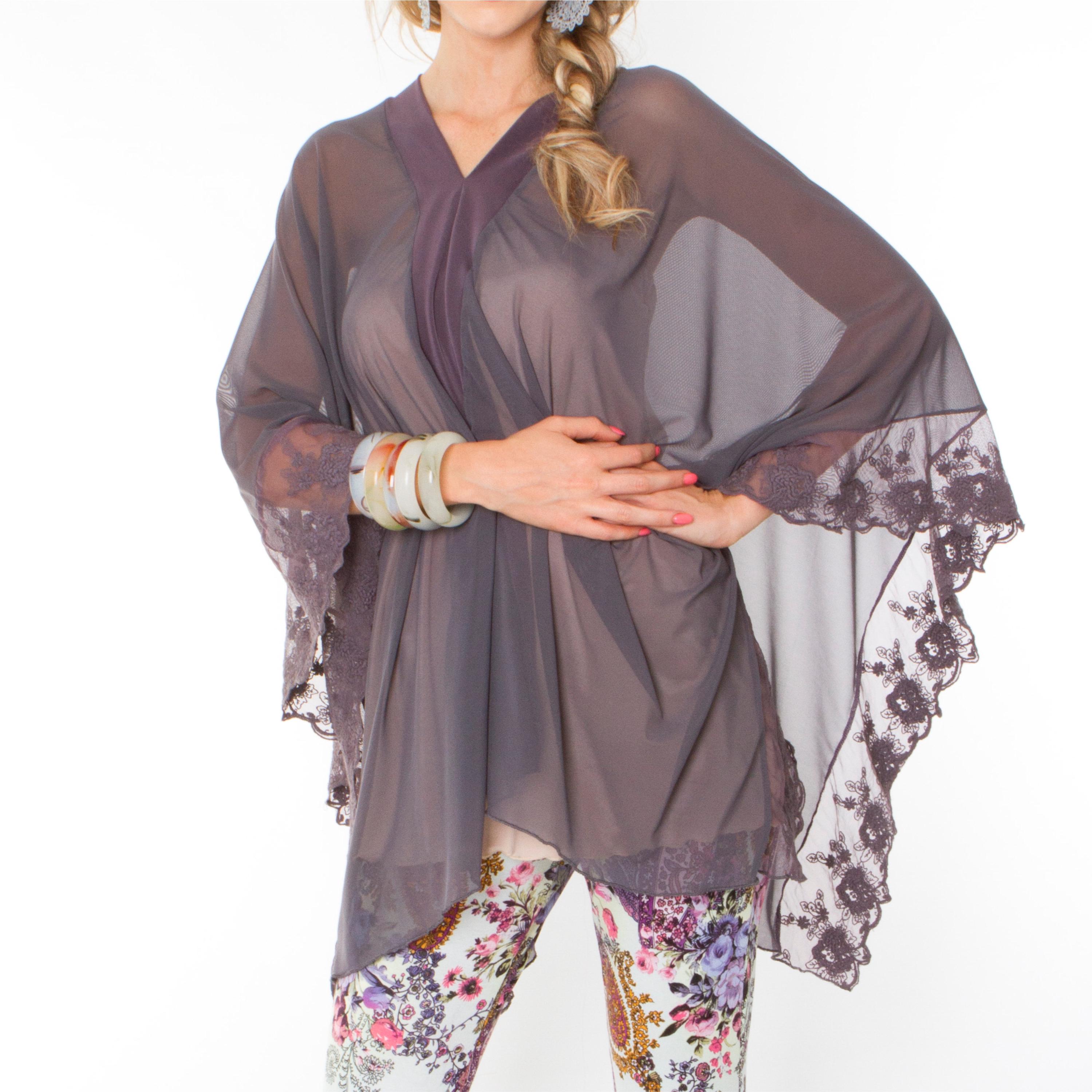 Poncho Sewing Pattern PDF | Convertible Quarter Turn Poncho | V Neck ...