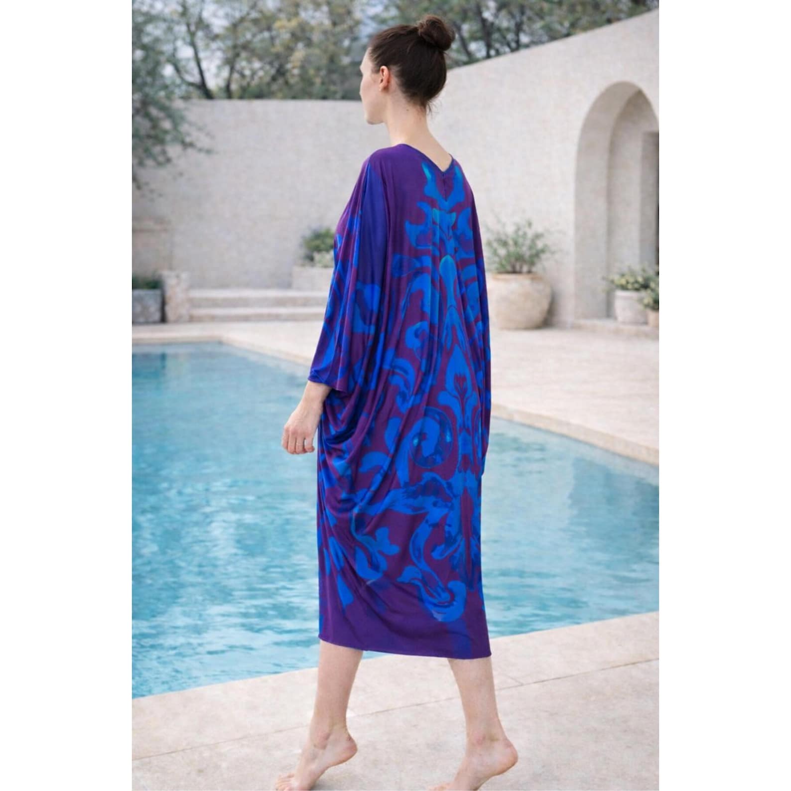 Kaftan Maxi Dress Sewing Pattern PDF | Easy Beginner Kaftan Dress ...
