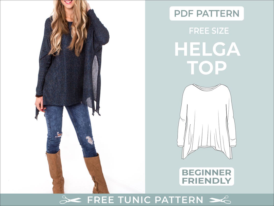 Loose Top Sewing Pattern With Tutorial | Easy Beginner-friendly Sewing ...