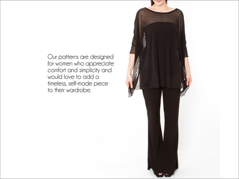 Loose Top Sewing Pattern With Tutorial FREE SIZE Easy Beginner-friendly ...