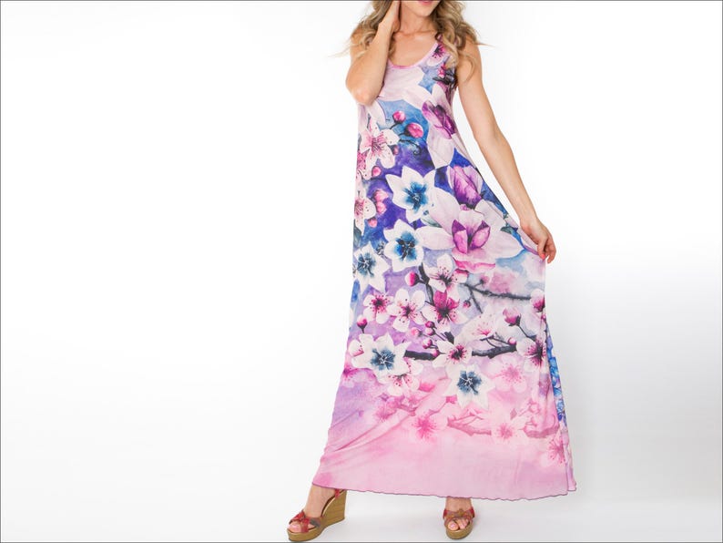 Sleeveless Maxi Dress Sewing Pattern |XS-XXXL| Easy Beginner Sewing ...