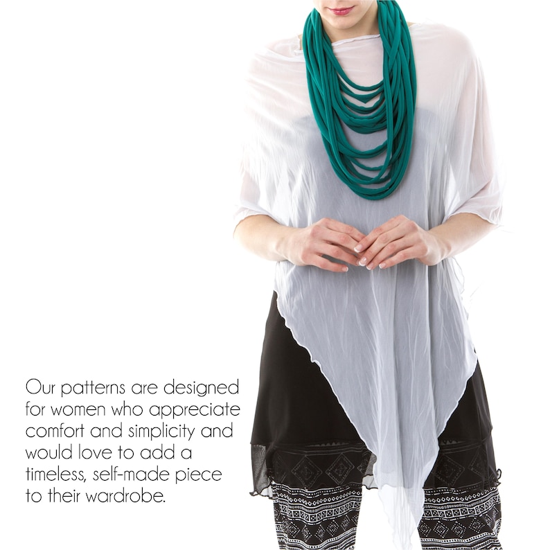 Easy Poncho Sewing Pattern PDF | Free Size Beginner Poncho Pattern ...
