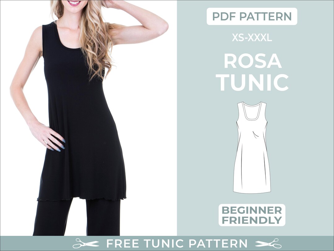 A-line Tunic Sewing Pattern. Digital PDF |XS-XXL| Beginner-friendly ...