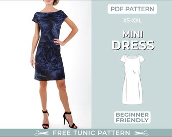 Mini Dress Sewing Pattern - Etsy