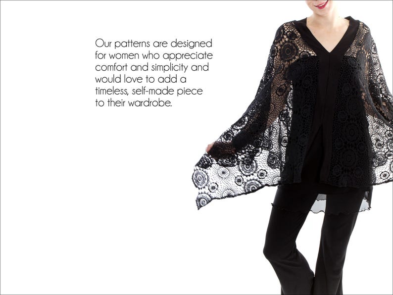 Poncho Sewing Pattern With Tutorial | FREE SIZE | Easy Beginner ...