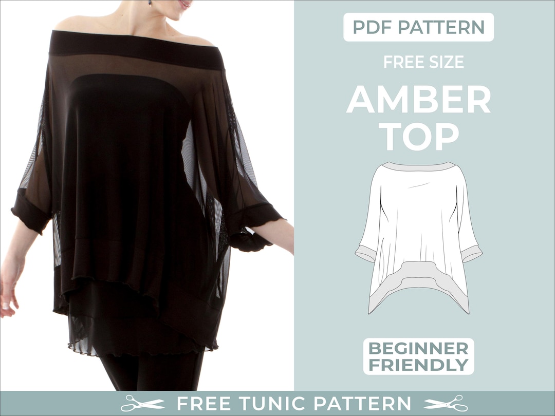 Loose Top Sewing Pattern With Tutorial | FREE SIZE | Beginner Friendly ...