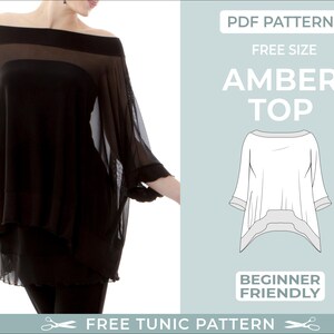 Loose Top Sewing Pattern With Tutorial | FREE SIZE | Beginner Friendly ...