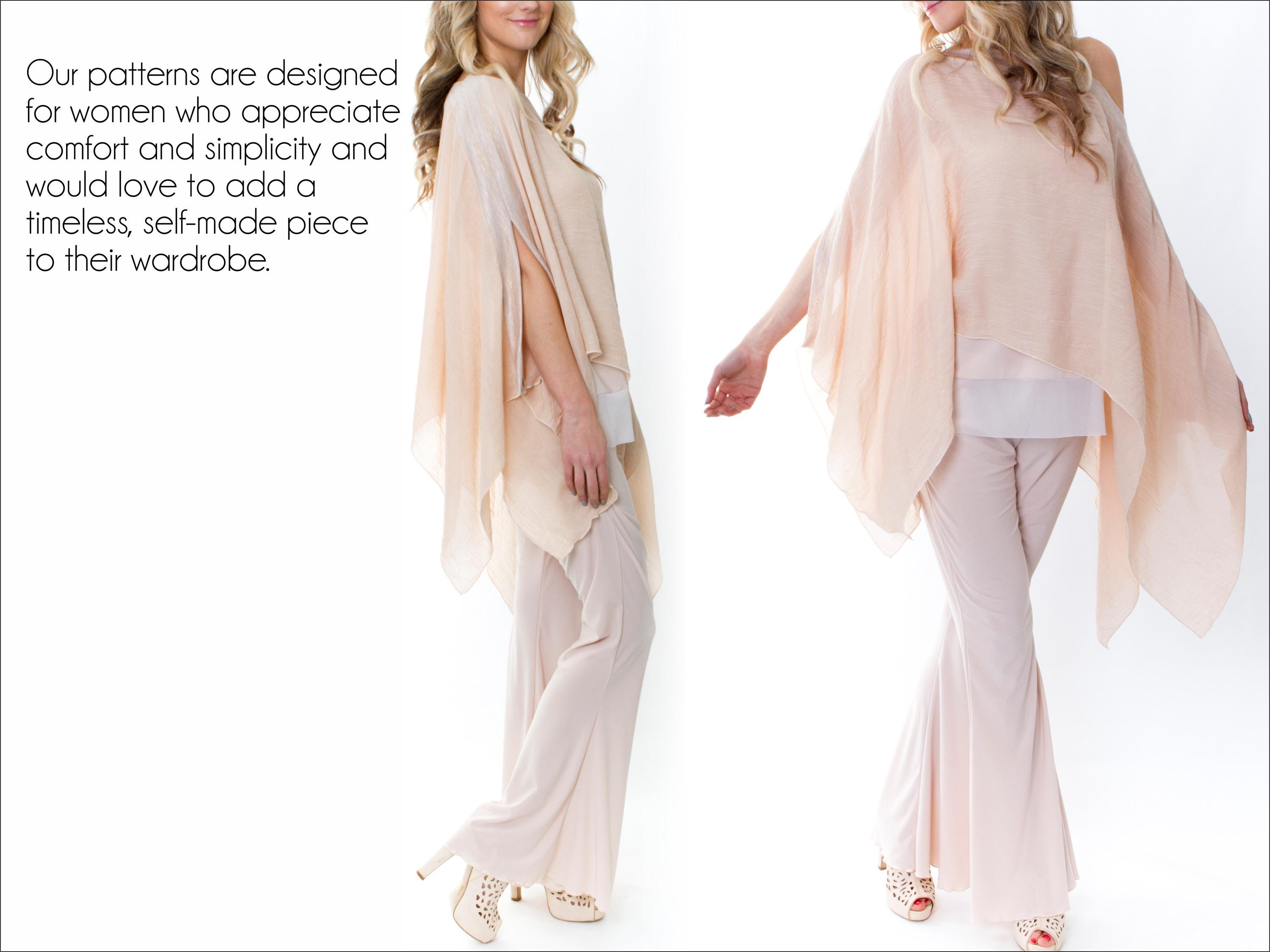 Poncho Sewing Pattern | FREE SIZE | Easy Beginner-friendly Sewing ...