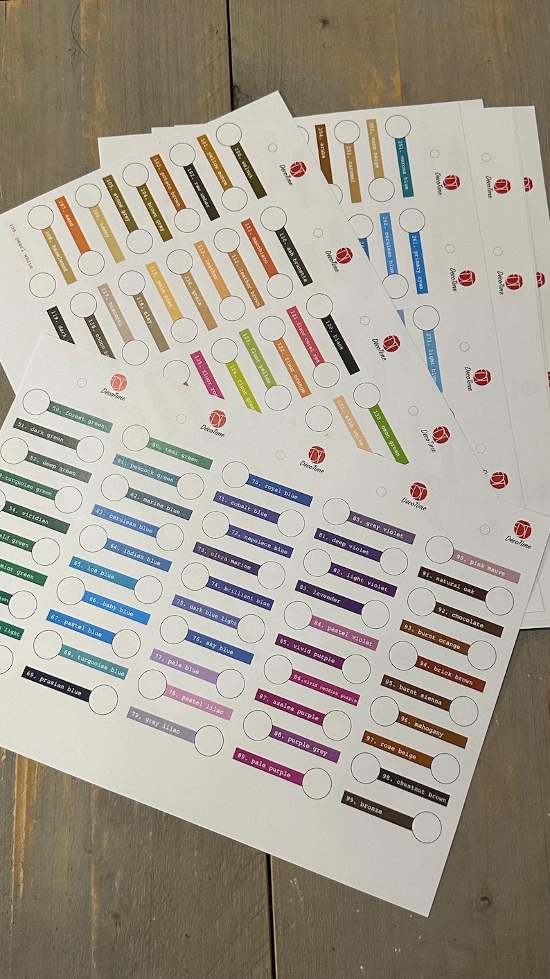 Decotime Swatch Cards - Etsy