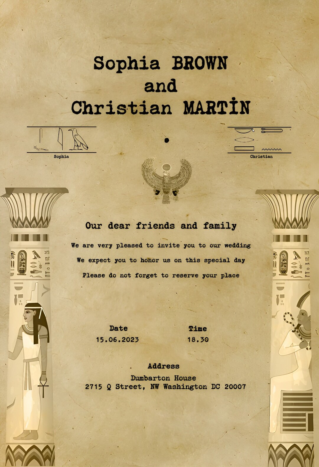 Invitation Card Design. Ancient Egypt Themed Invitation. - Etsy