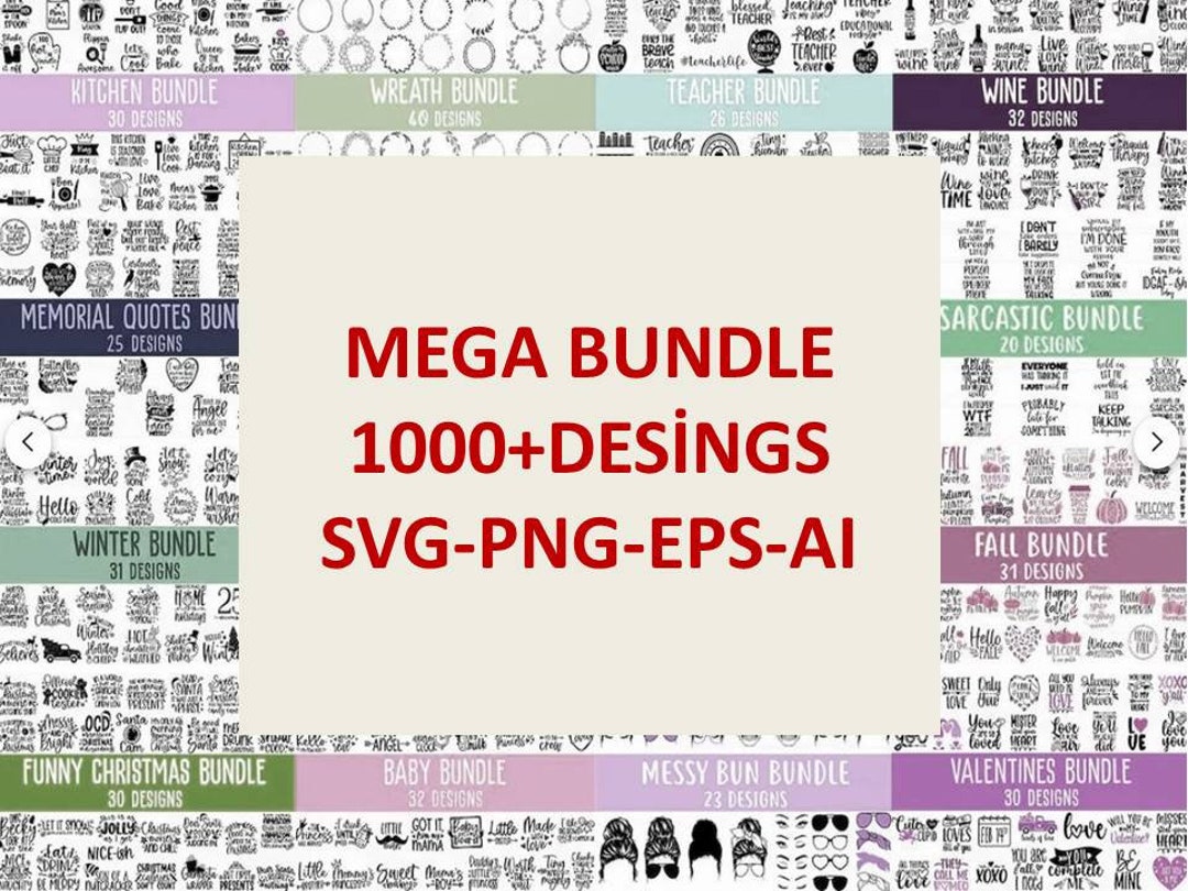 Mega PNG-SVG Bundle Popular Svg Files Svg Files for Cricut Silhouette ...