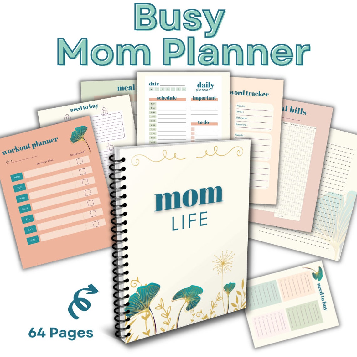 Busy Mom Life Planner - Etsy