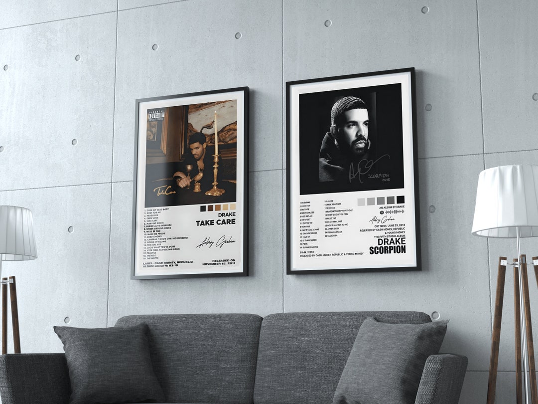 Drake Set of 2 Hypebeast Album Poster Take Care Tracklist - Etsy