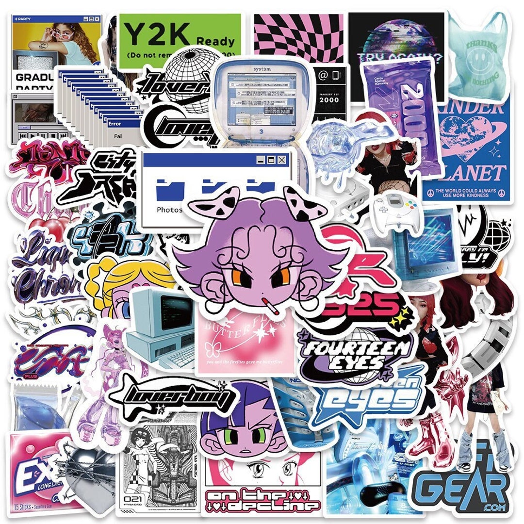 Y2K Stickers Pack for Laptop Skateboard Luggage Vinyl Water - Etsy