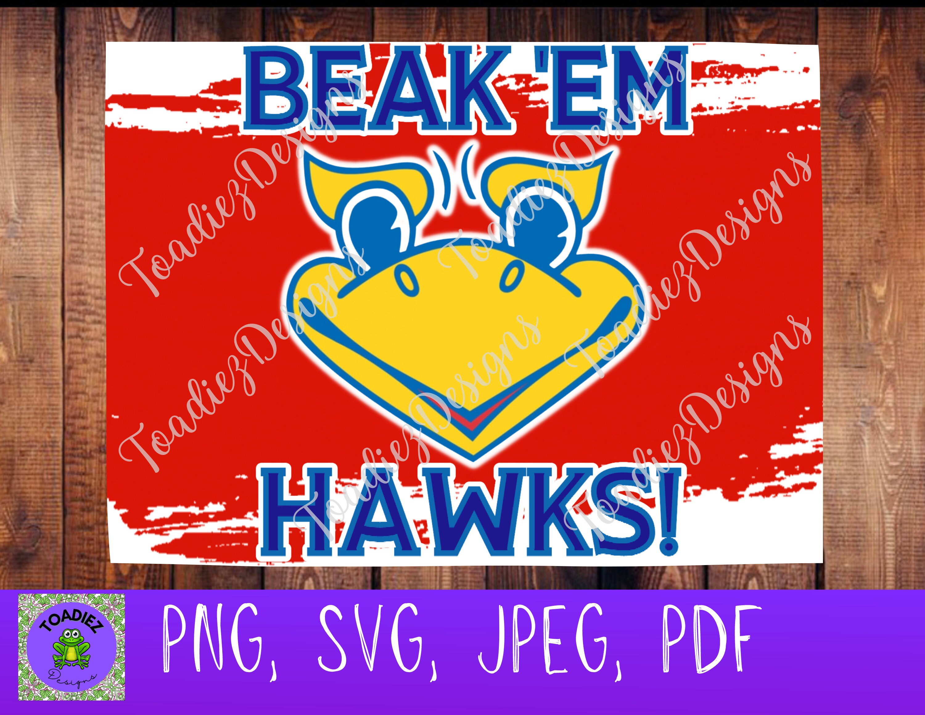 Beak 'em Hawks Great for Tumbler Wraps University of Kansas, KU ...