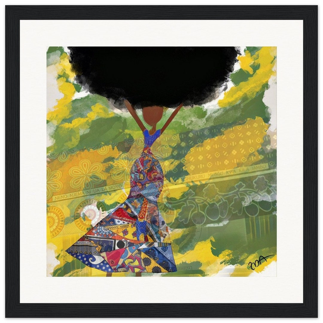 Empower African Woman Kitenge Kanga Swahili Proverbs Art Print - Etsy