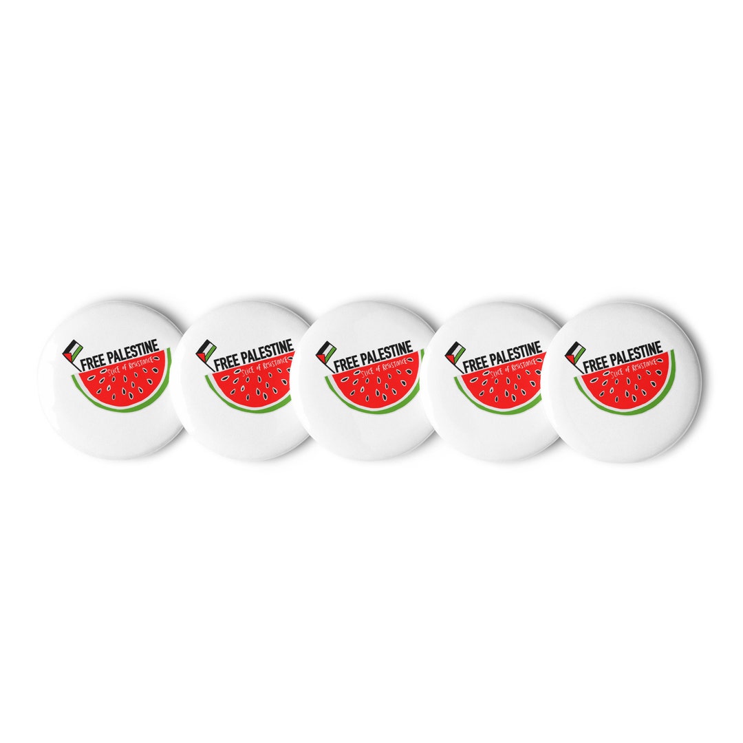 Free Palestine Watermelon Flag Pin Buttons - Etsy
