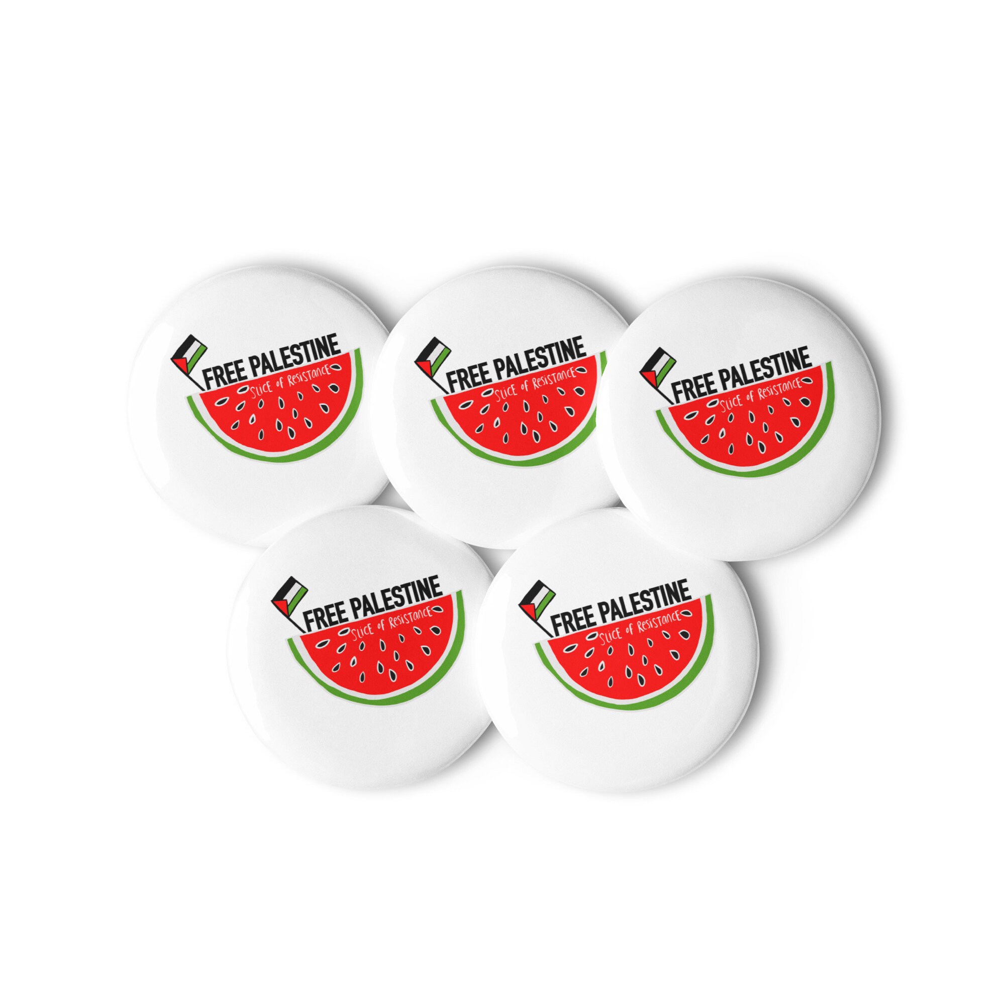 Free Palestine Watermelon Flag Pin Buttons - Etsy