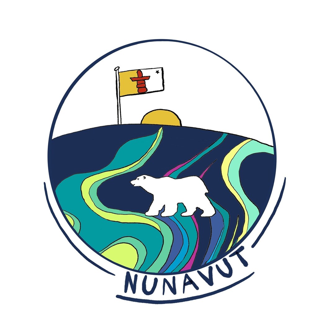 Nunavut Sticker, Nunavut Flag Sticker, Iqaluit, Canada, Arctic North ...
