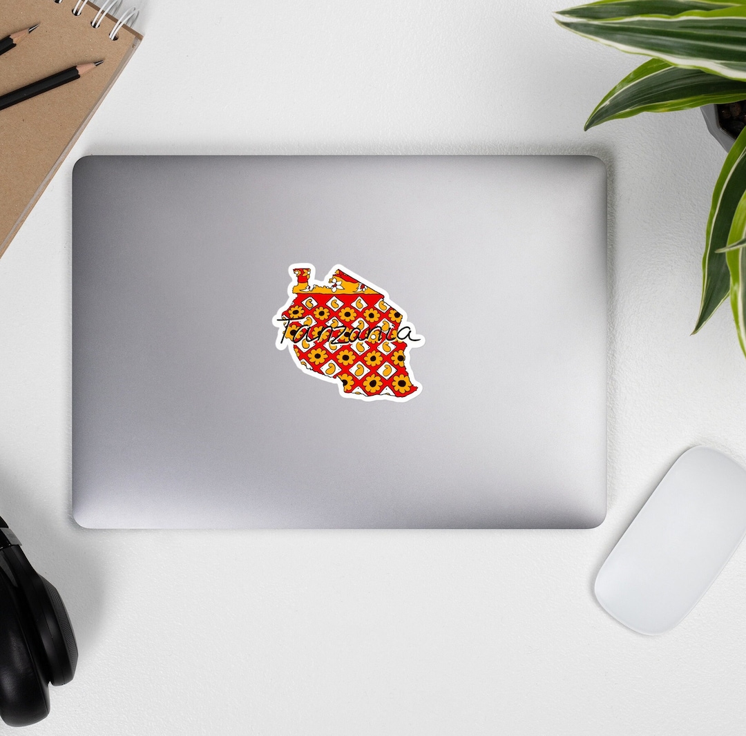 Tanzania Map Kanga Sticker - Etsy