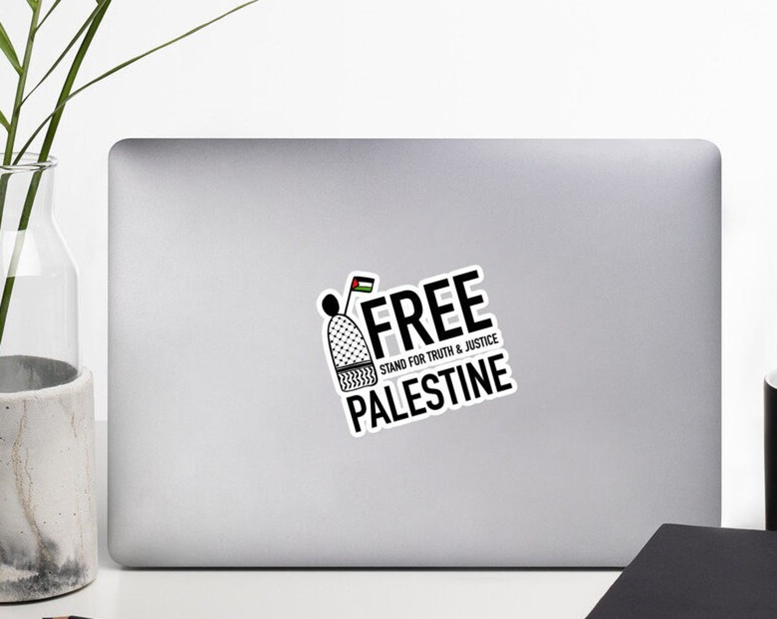 Free Palestine Keffiyeh Flag Sticker - Etsy