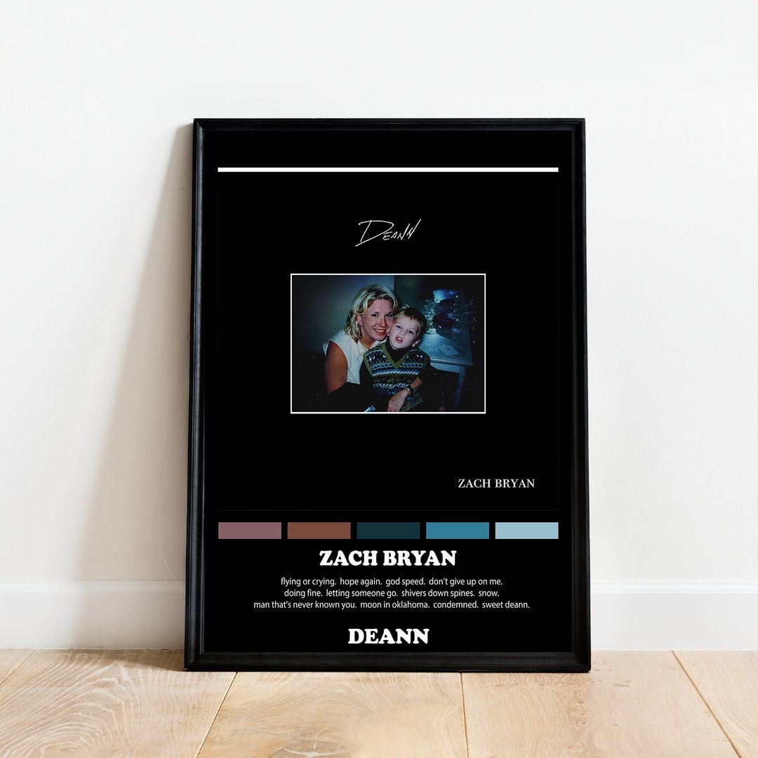 Zach Bryan ''deann Album Poster Color Optional - Etsy