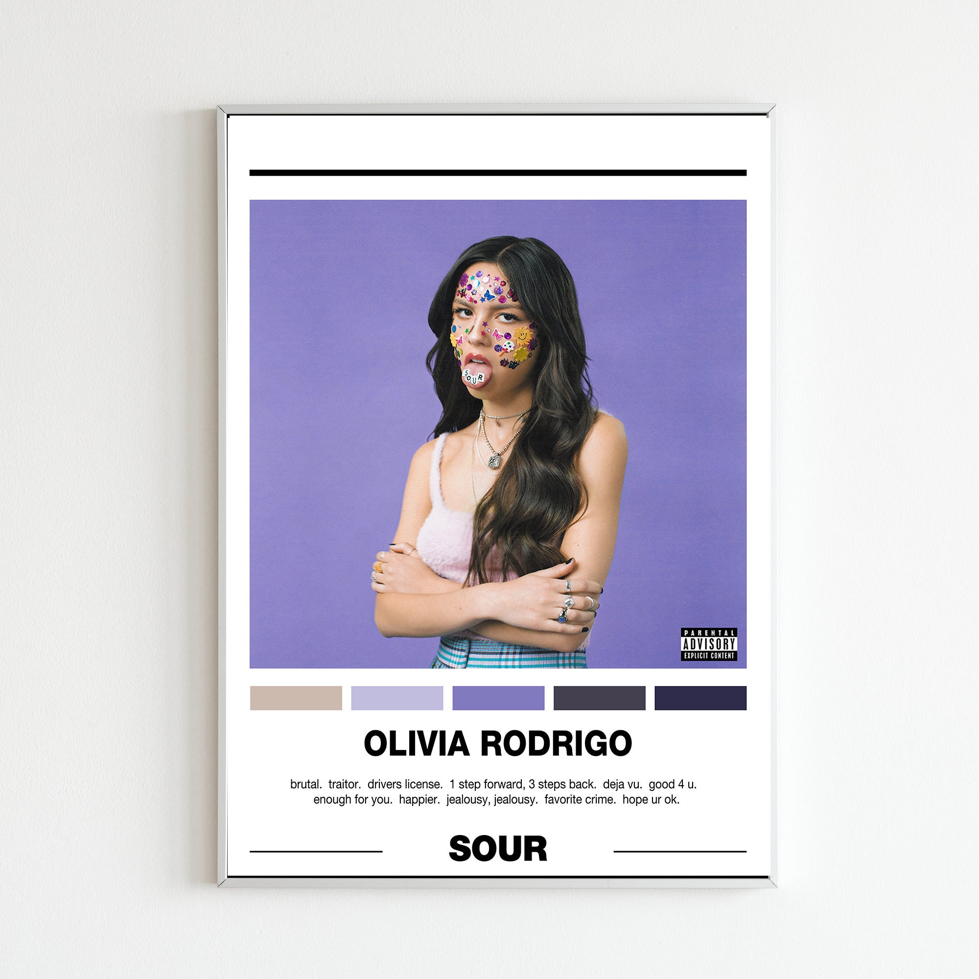 Olivia Rodrigo ''Sour" Album Poster sold by AbizeiHelen | SKU 40099463 ...