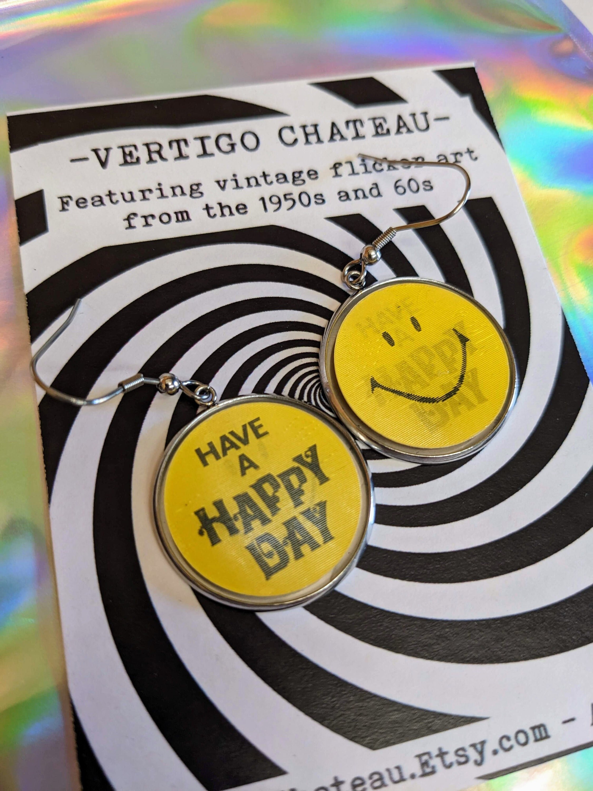 Vintage 1960s Hippie Lenticular Vari-vue Flicker Smiley Face - Etsy