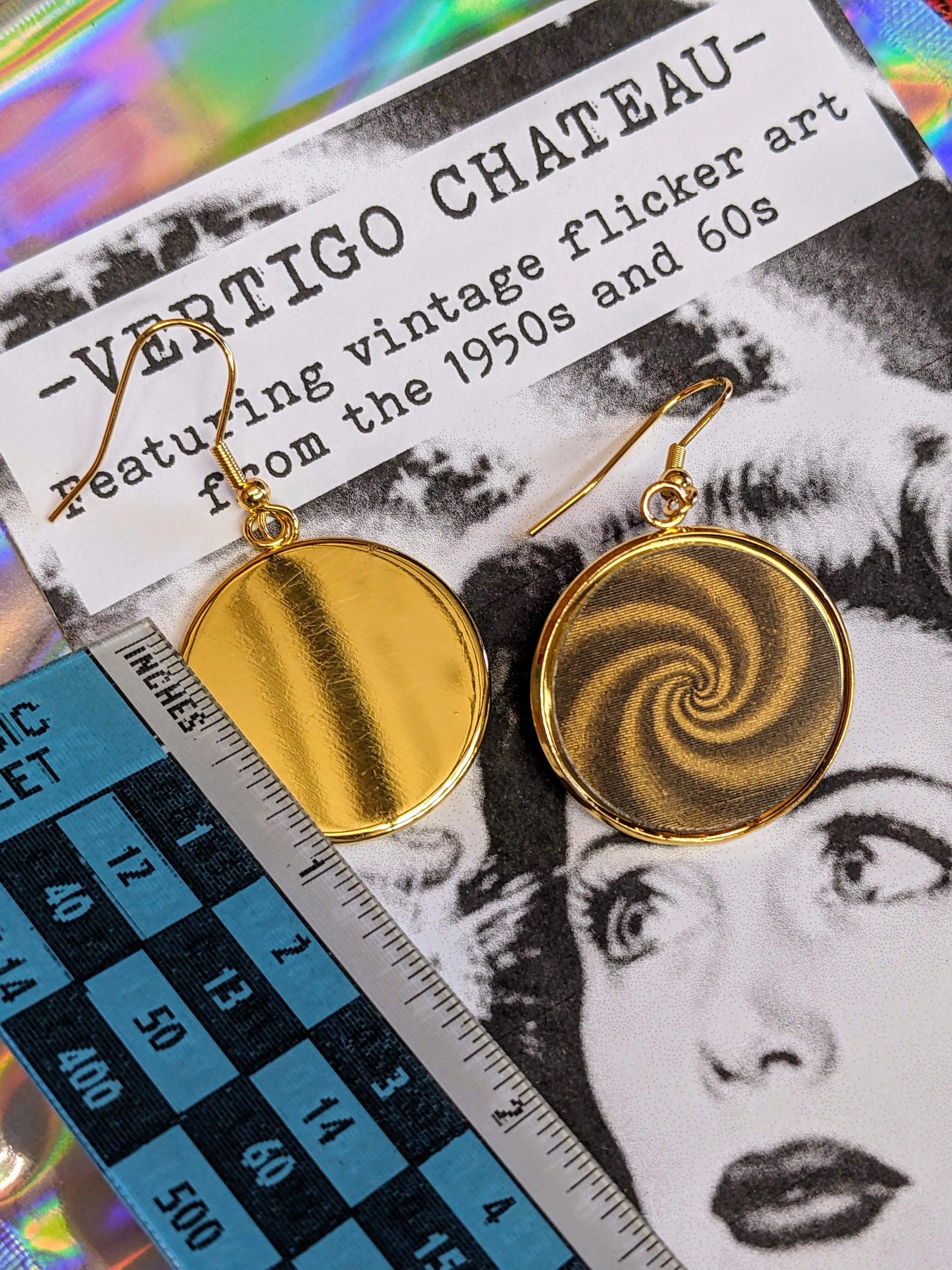 RARE HYPNO-COIN Vintage 1960s Psychedelic Lenticular Trippy Vari-vue ...