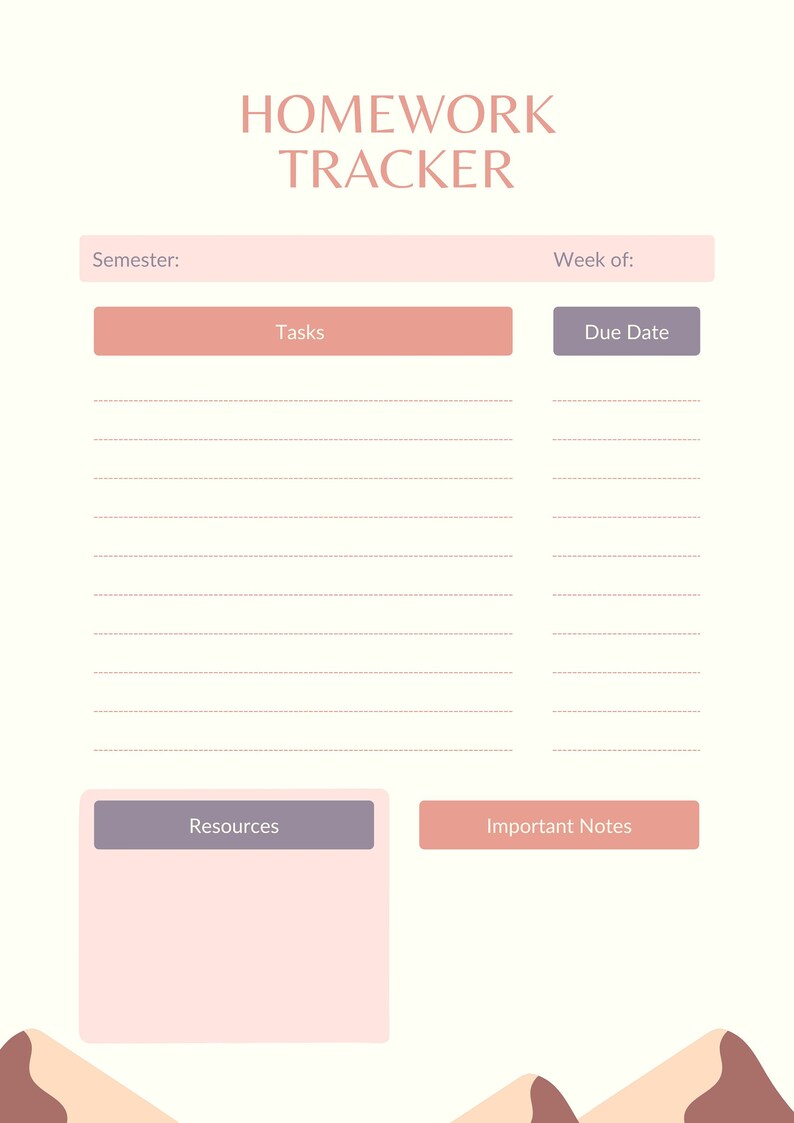 Cute and Pastel Digital, Printable Study Planner - Etsy