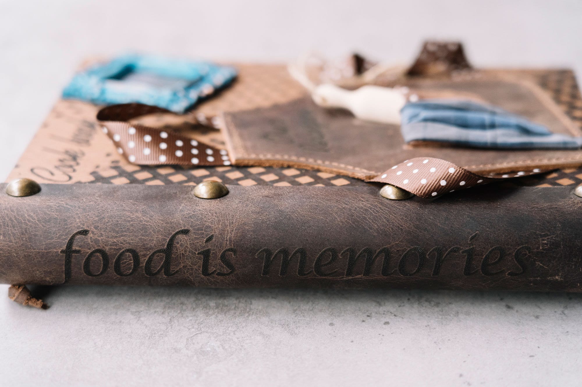 A5 Custom Wooden Leather Recipe Book 3D Vintage Leather Cookbook ...