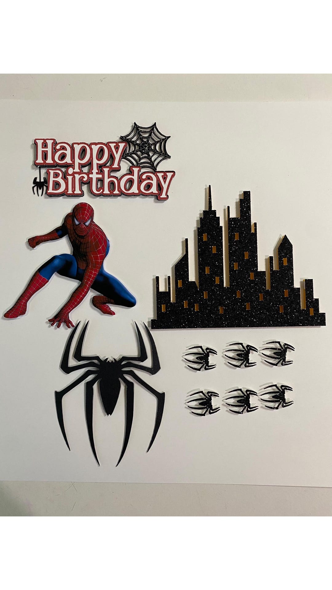 Spiderman Cake Topper Set - Etsy