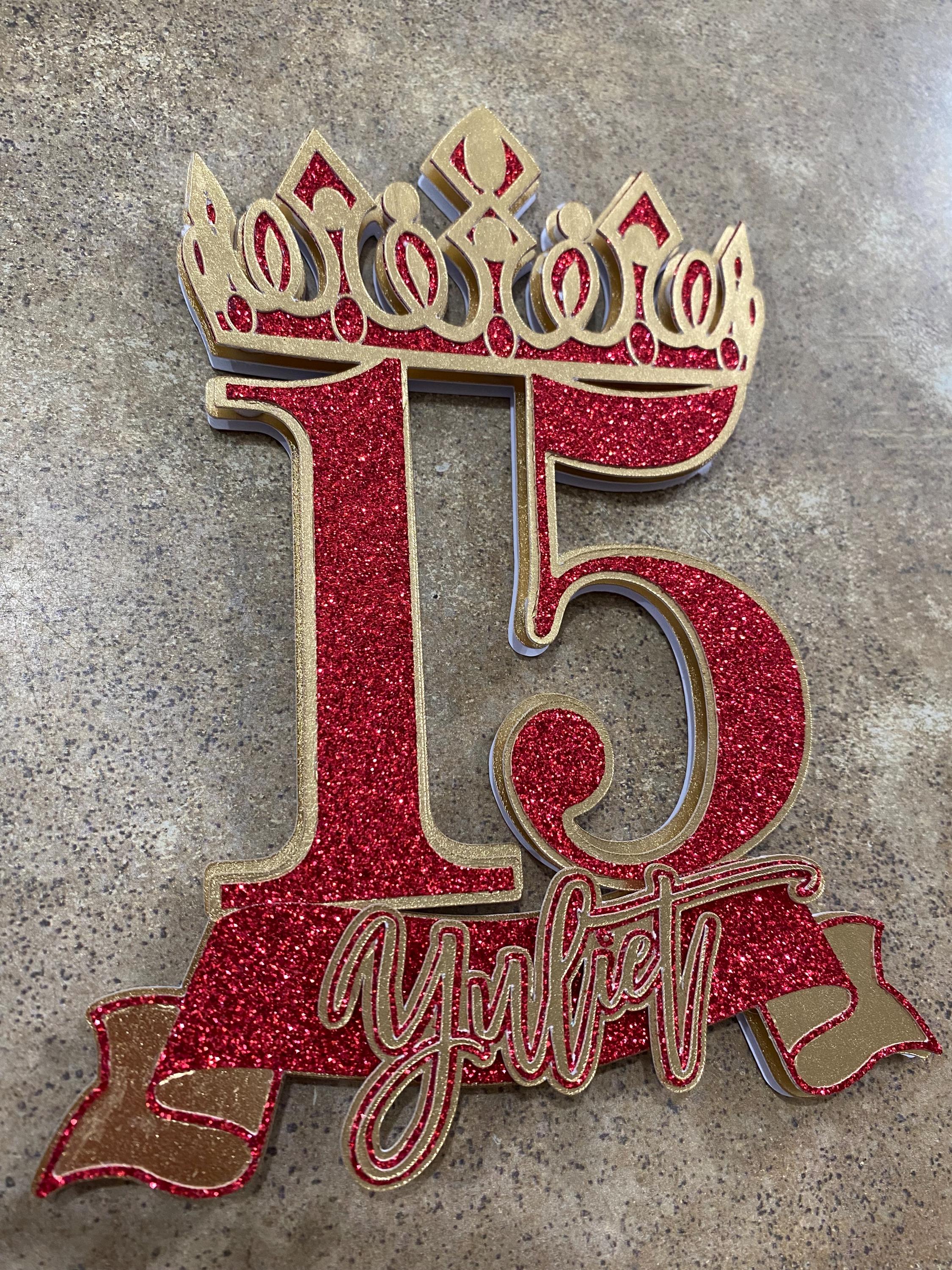 15 Cake Topper, Quinceañera, Cake Topper - Etsy
