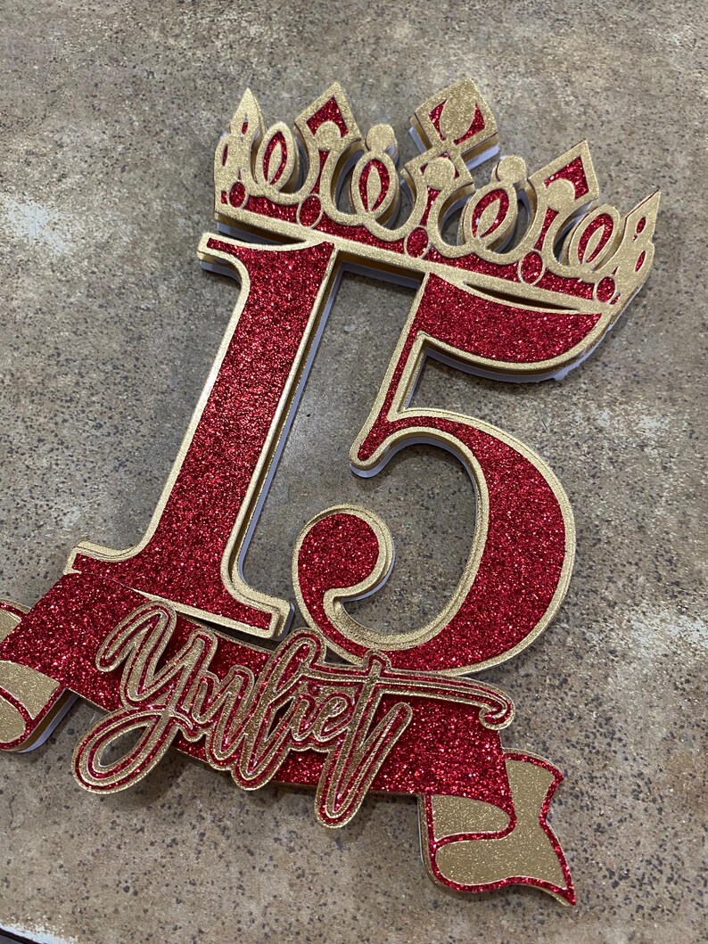 15 Cake Topper, Quinceañera, Cake Topper - Etsy