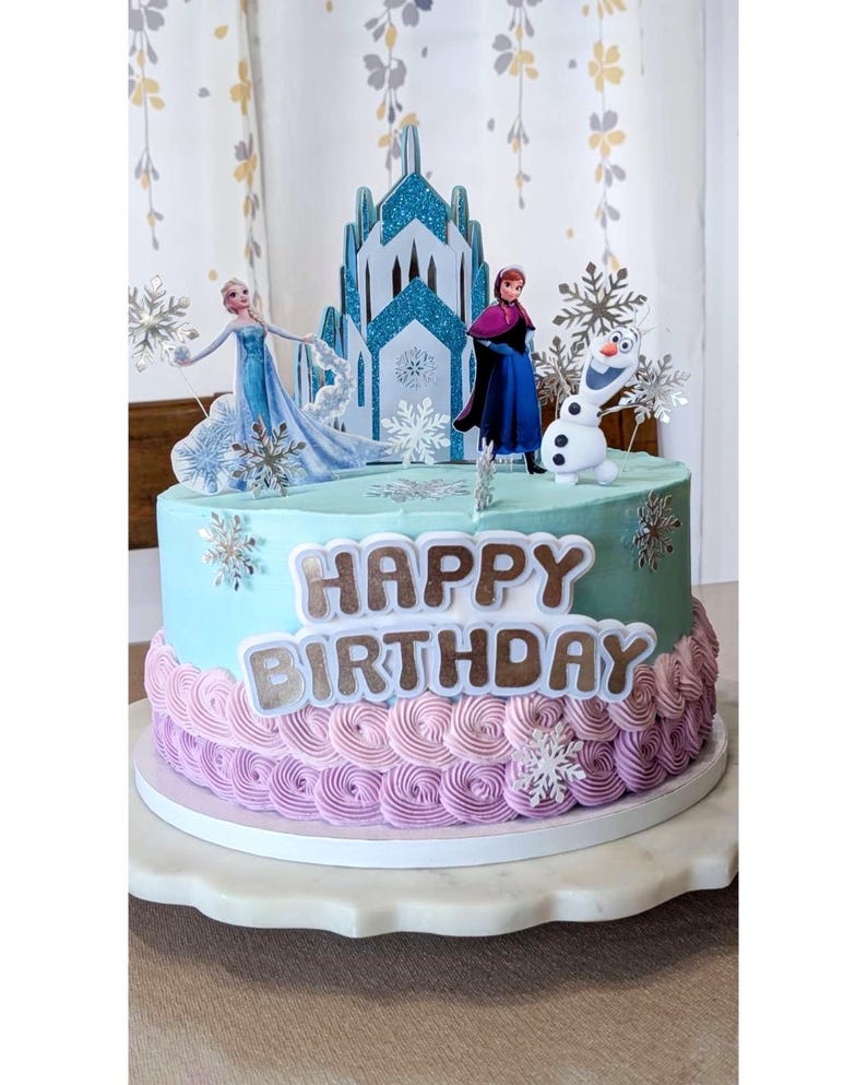 Cake Topper, Frozen Cake Toppers, Cake Topper Set - Etsy