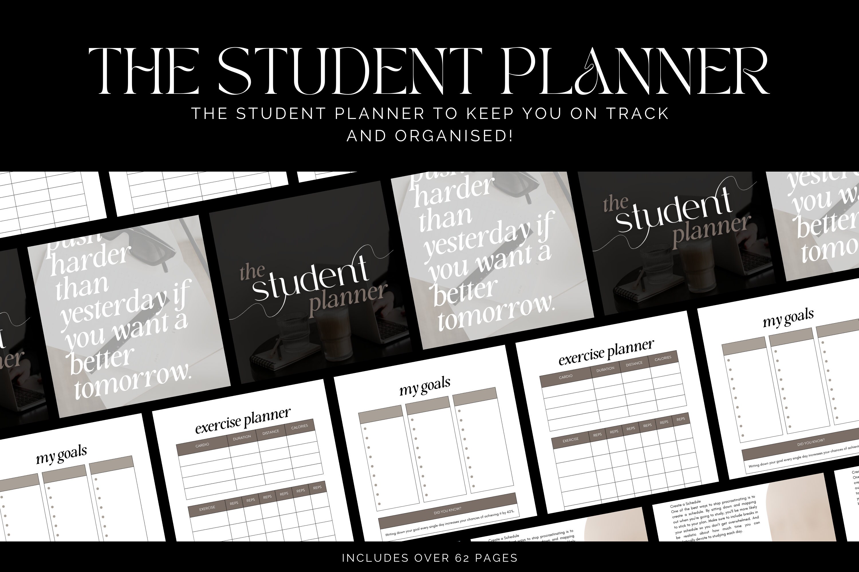 Printable Student Planner Academic Planner Printable College Student ...