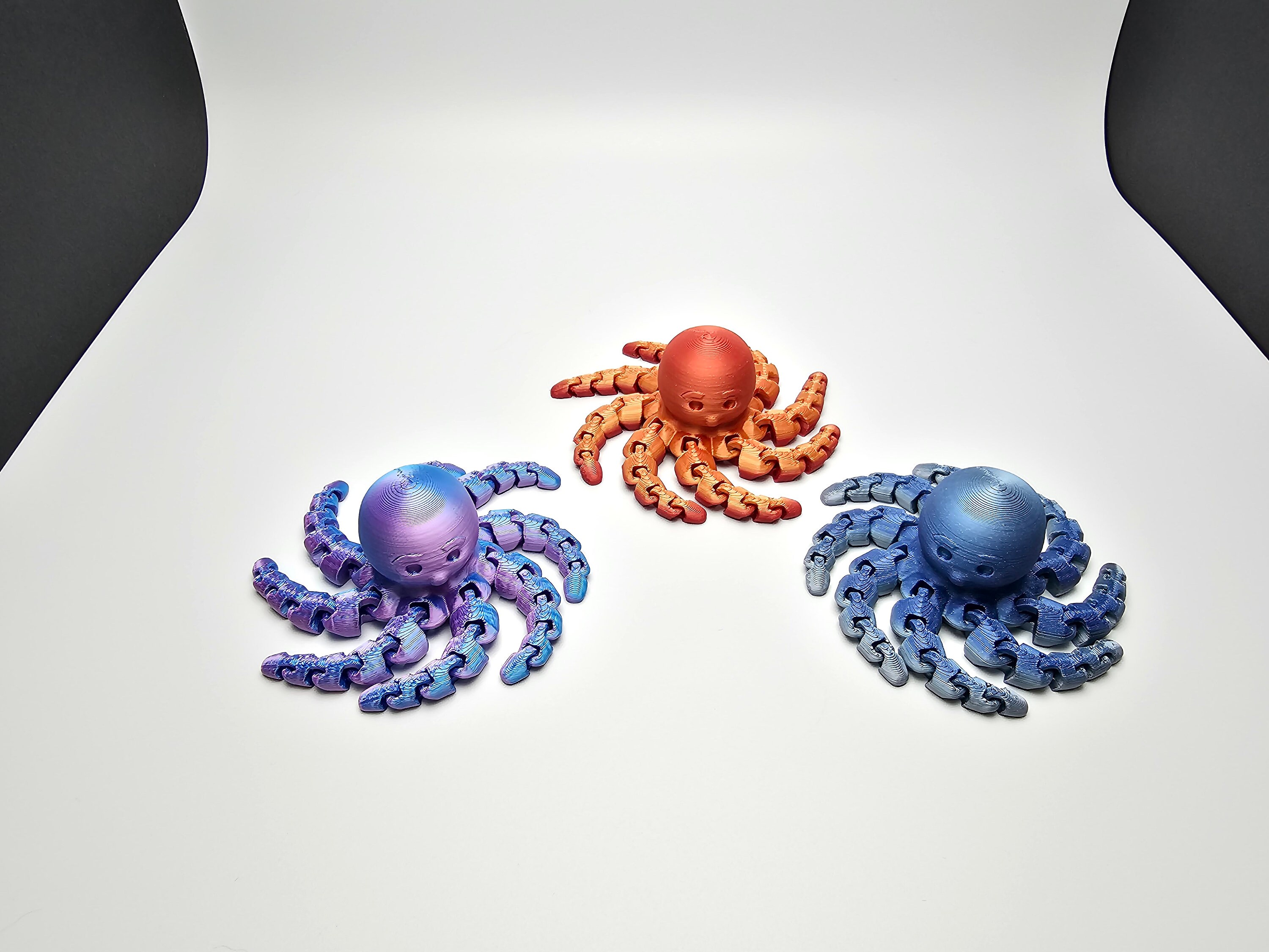 Multi-pack Octopus Fidget Toy: A 3D Printed Fun Finger Puppet and Decor ...