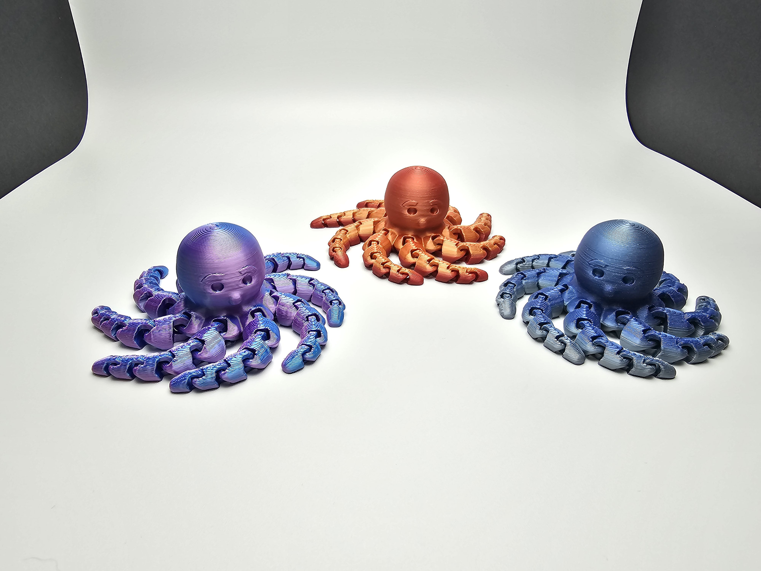 Multi-pack Octopus Fidget Toy: A 3D Printed Fun Finger Puppet and Decor ...