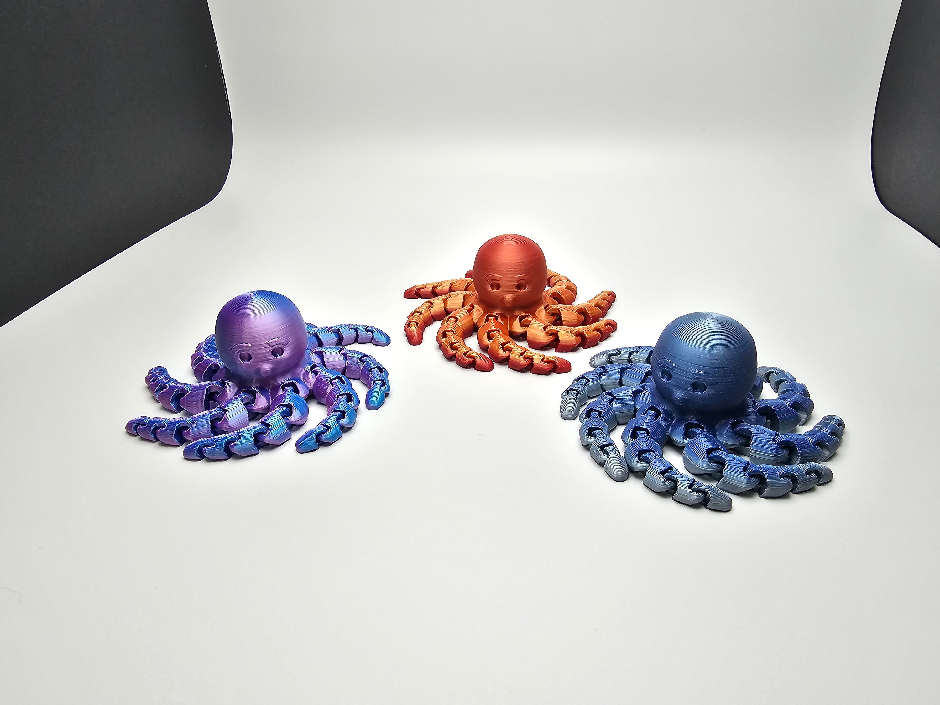Multi-pack Octopus Fidget Toy: A 3D Printed Fun Finger Puppet and Decor ...